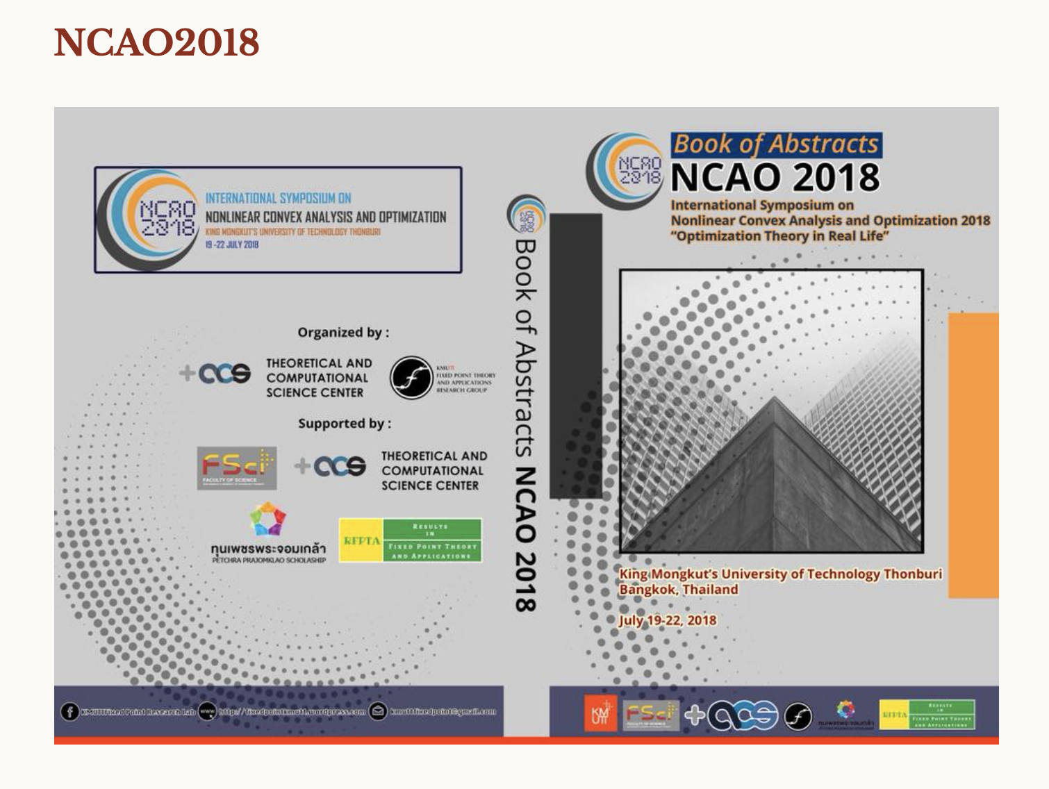 About NCAO – Nonlinear Convex Analysis and Optimization:
