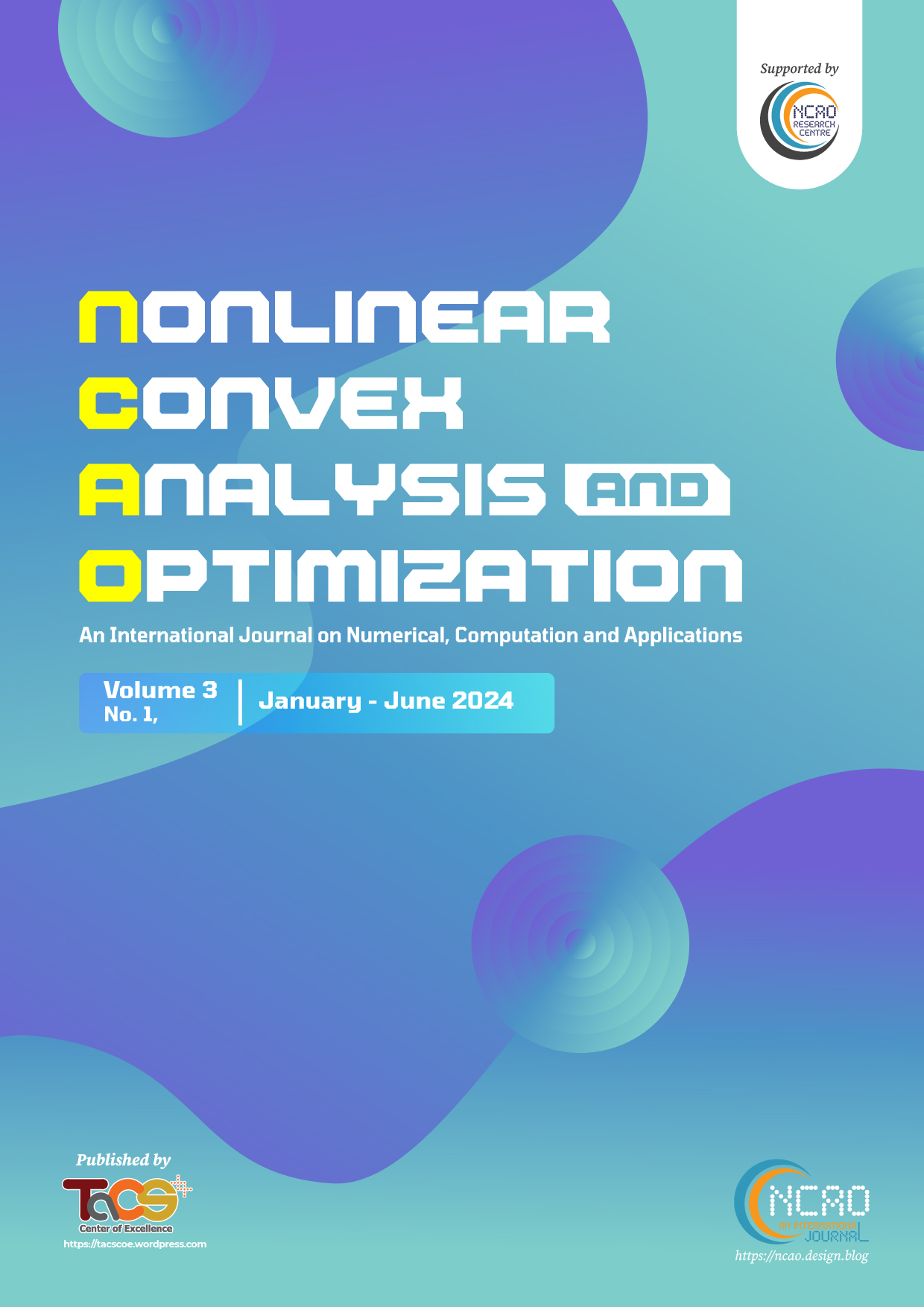 Nonlinear Convex Analysis and Optimization: – An International Journal on Numerical, Computation ...